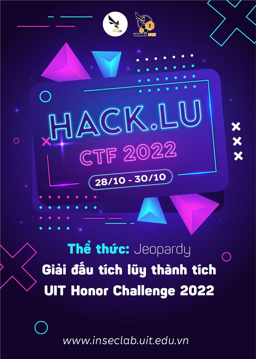 [Hack.lu CTF] Thông tin giải Hack.Lu CTF 2022