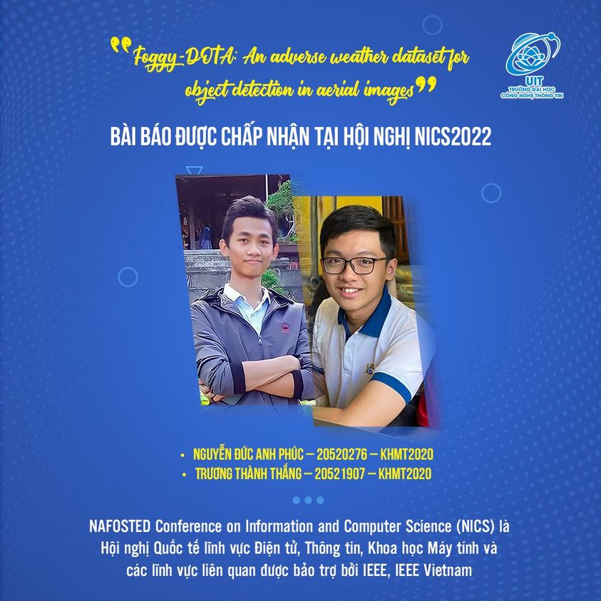 Nhóm sinh viên Khoa học Máy tính có bài báo chấp nhận đăng tại Hội nghị NICS2022