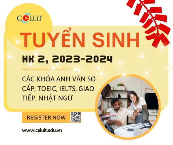 Thông báo mở đăng ký các lớp anh văn ngoài chính quy HK2 2023-2024