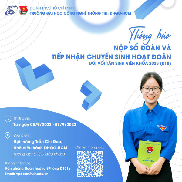 Thông báo nộp sổ Đoàn viên và tiếp nhận sinh hoạt Đoàn với tân sinh ...